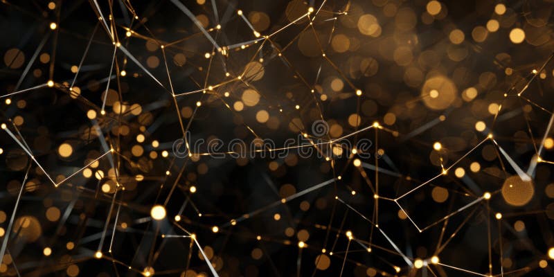 Black and Gold Background with Many Small Dots Stock Image - Image of ...