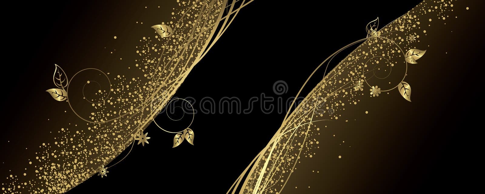 Black and gold banner stock vector. Illustration of banner - 96522413
