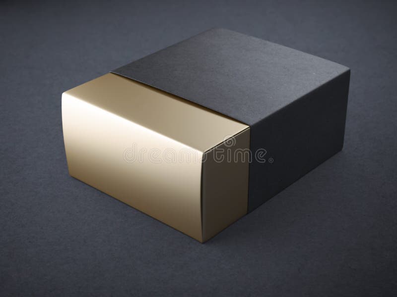 Black and gold box stock photo. Image of geometry, brand - 54725912