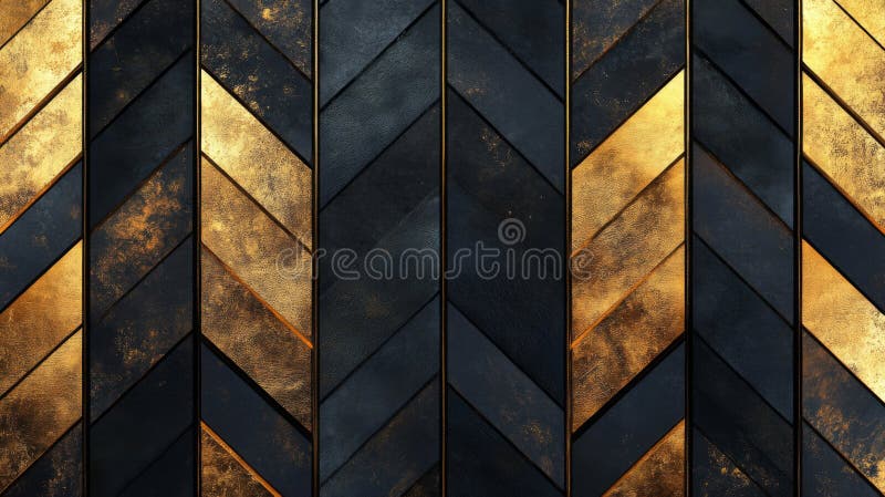 Black and Gold Chevron Pattern Texture Background Stock Illustration ...