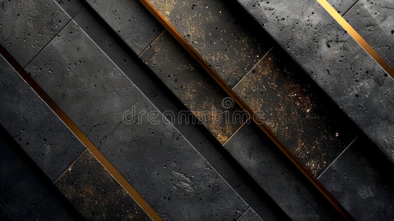 Black and Gold Diagonal Stone Pattern Stock Illustration - Illustration ...