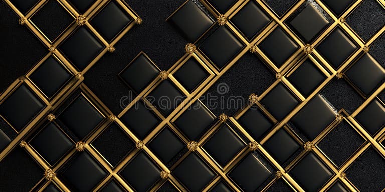 Black and Gold Diamond Pattern Texture Background Stock Illustration ...