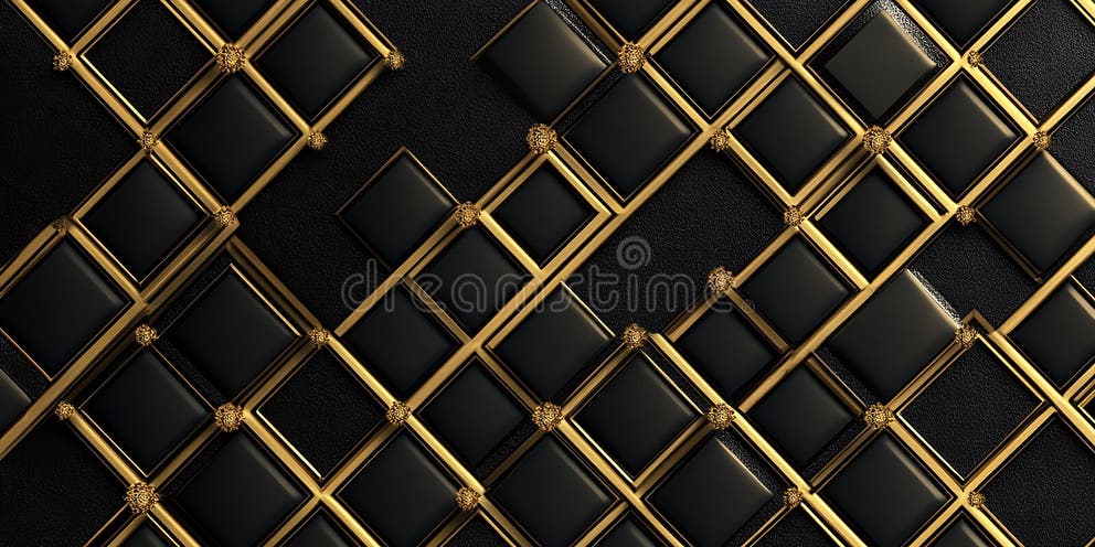 Black and Gold Diamond Pattern Texture Background Stock Illustration ...