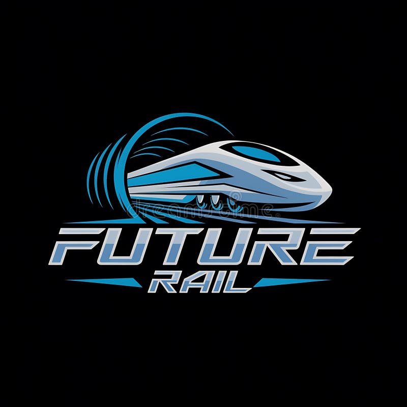 Futuristic High-Speed Train Illustration, Modern Railway Logo Design ...