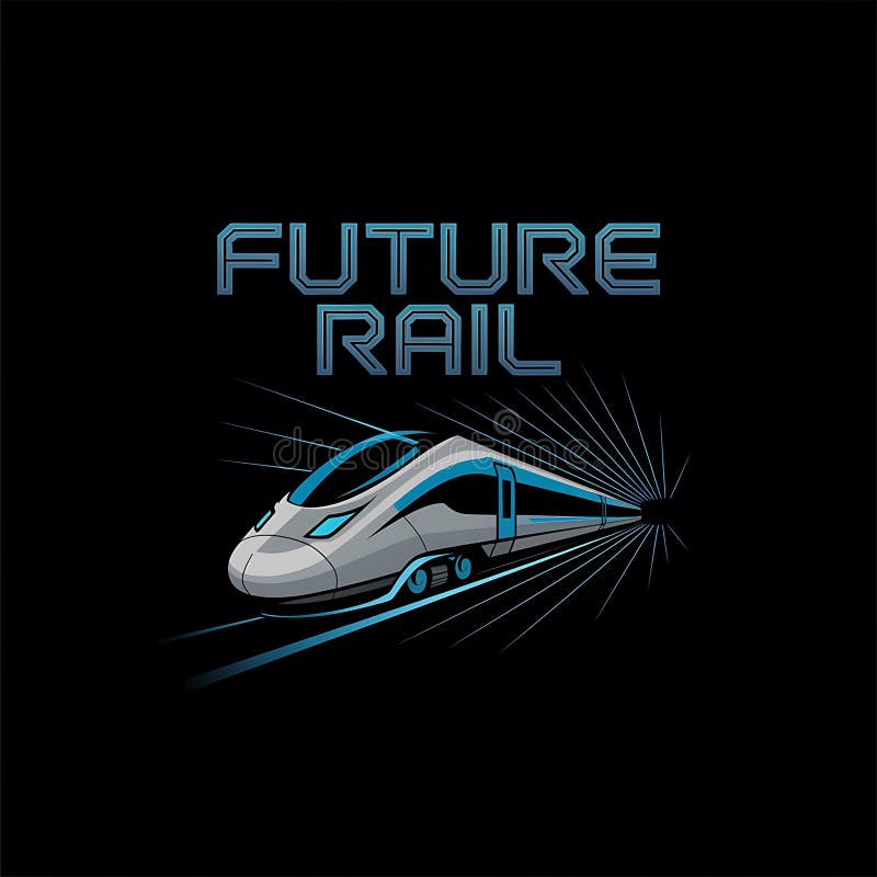 Futuristic High-Speed Train Illustration, Modern Railway Logo Design ...