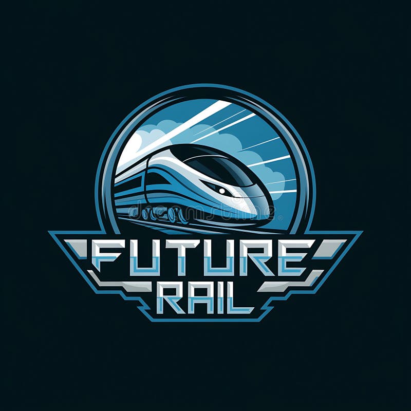 Futuristic High-Speed Train Illustration, Modern Railway Logo Design ...