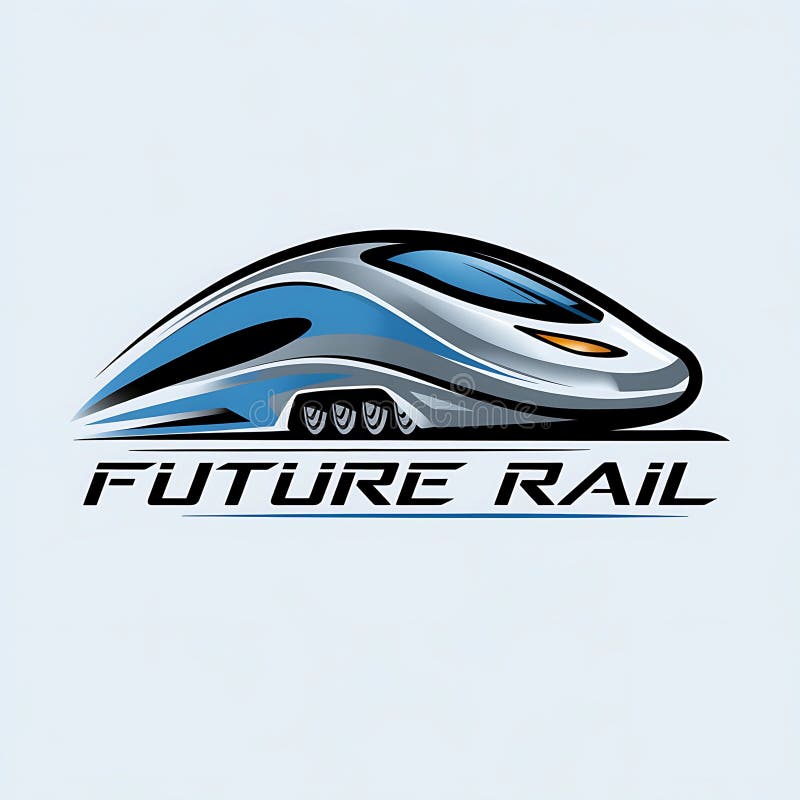 Futuristic High-Speed Train Illustration, Modern Railway Logo Design ...
