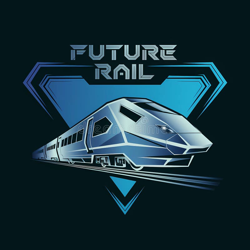 Futuristic High-Speed Train Illustration, Modern Railway Logo Design ...