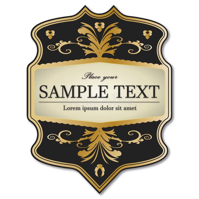 Gold framed labels stock illustration. Illustration of laurel - 17265745