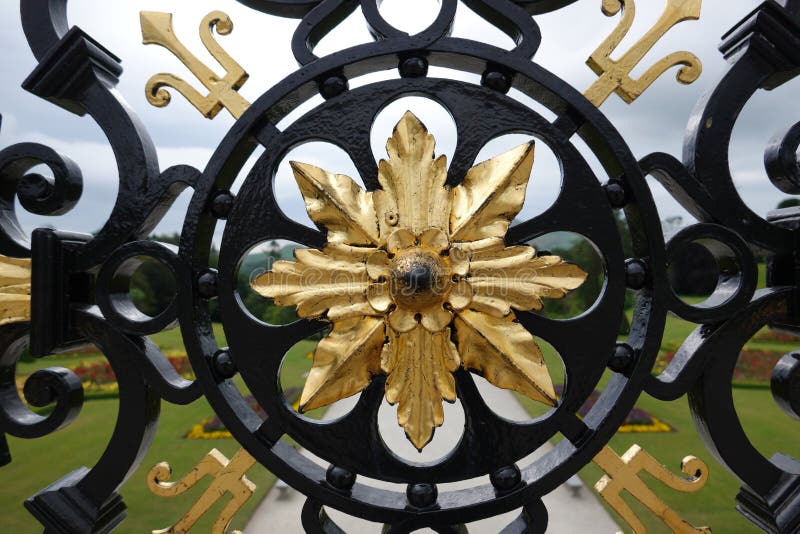 Black and Gold gate stock image. Image of star, gold - 195473053