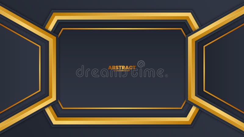 Black and Gold Geometric Background with Text Space Stock Vector ...