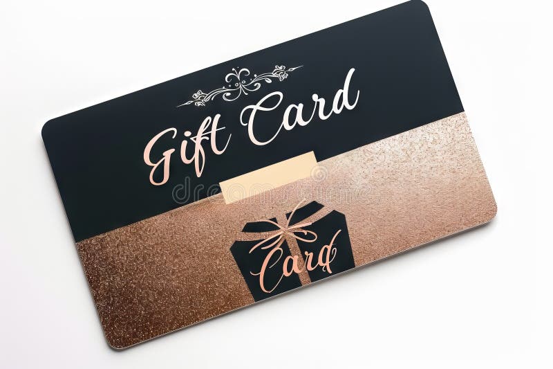 Black and gold gift card stock illustration. Illustration of design ...