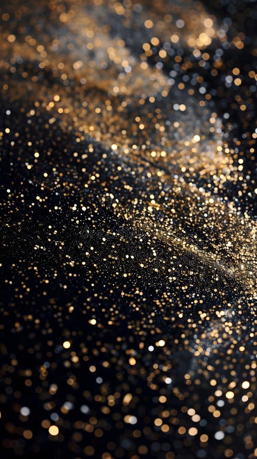Black and Gold Glitter Background Design Stock Illustration ...