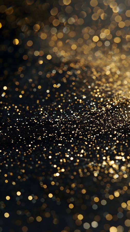 Black and Gold Glitter Background Design Stock Illustration ...