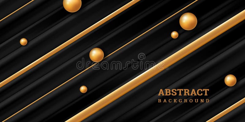 Black and Gold Layered Background. Abstract Background with Golden ...