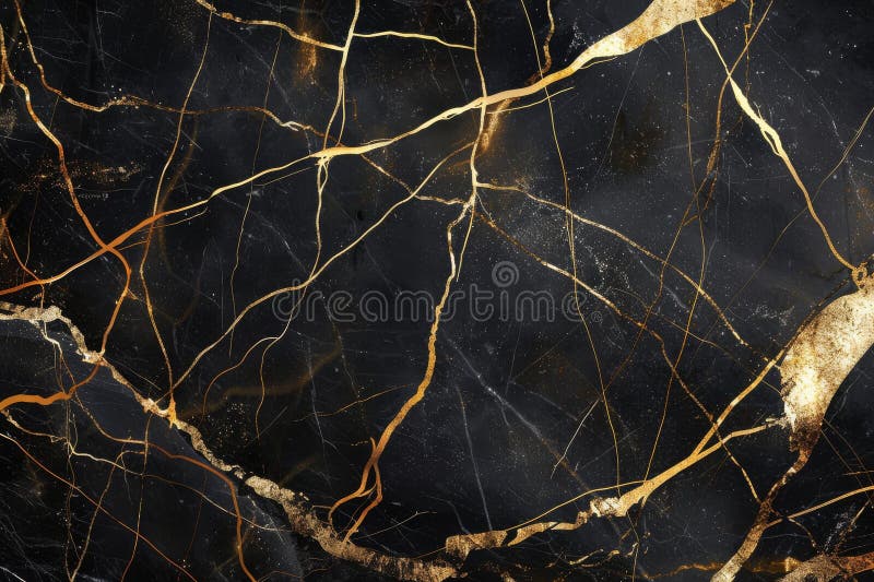 Black and Gold Line Marble Stone Luxury Wall Texture Background Stock ...