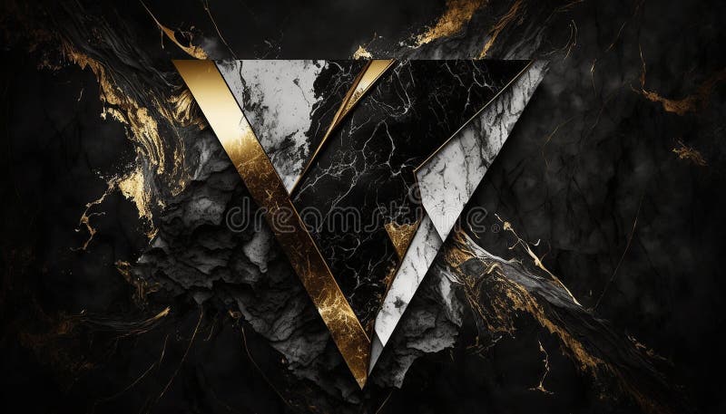 Black and Gold Luxury Background. Generative Ai Stock Illustration ...