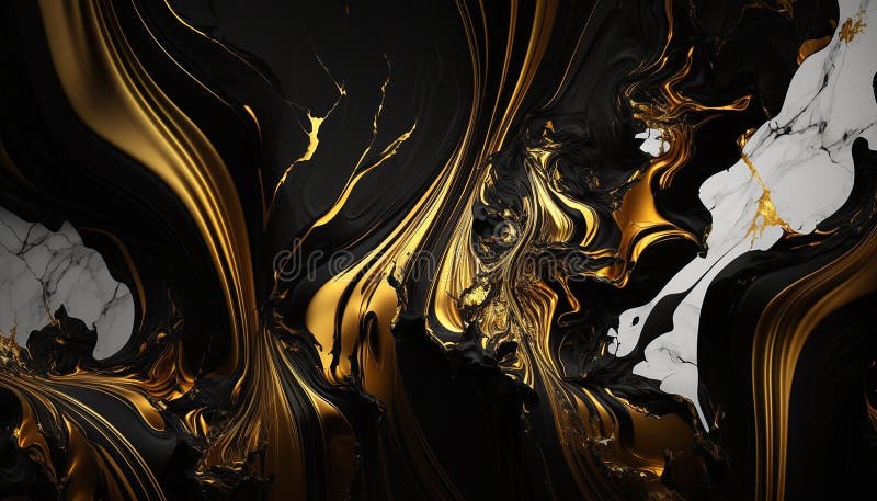 Black and Gold Luxury Background. Generative Ai Stock Illustration ...