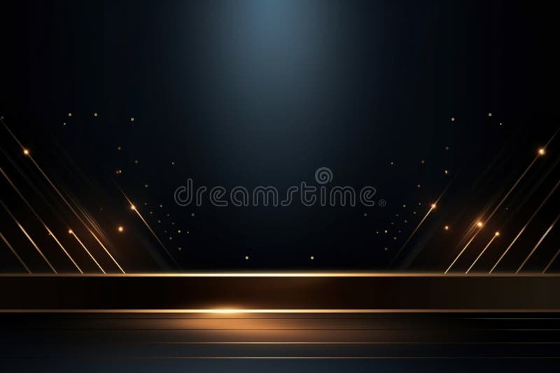 Black and Gold Luxury Background. Generative Ai Stock Illustration ...