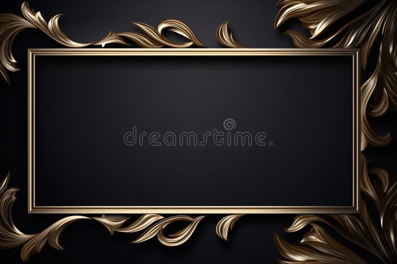 Black and Gold Luxury Background. Generative Ai Stock Illustration ...