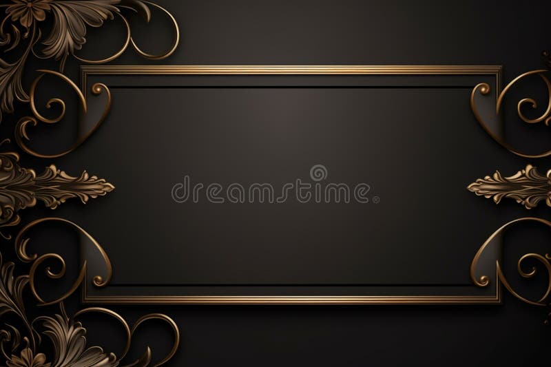 Black and Gold Luxury Background. Generative Ai Stock Illustration ...