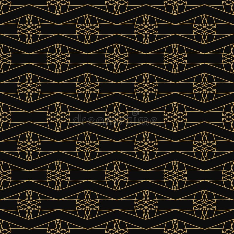 Black and Gold Luxury Geometric Seamless Pattern Stock Vector ...