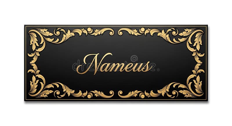 Personalized Gold Nameplate Stock Illustrations – 110 Personalized Gold Nameplate Stock ...