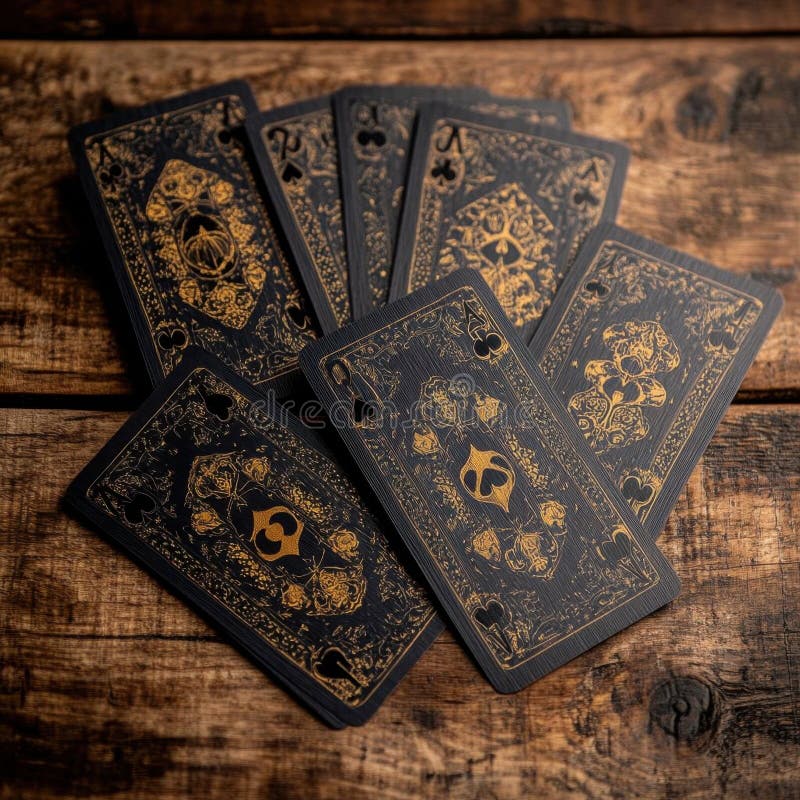 Black Gold Playing Cards Stock Illustrations – 2,518 Black Gold Playing ...