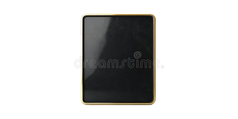 Black and Gold Rectangular Object with Glossy Surface. Elegant Design ...