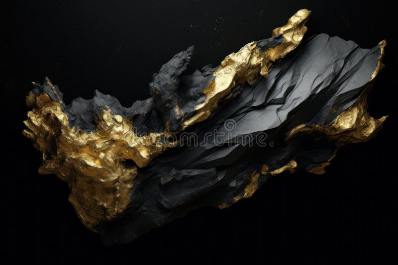 A black and gold rock stock illustration. Illustration of rock - 300223922