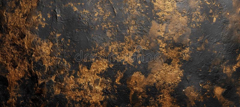 Black Gold Rusty Iron Wall Texture Background Stock Illustration ...