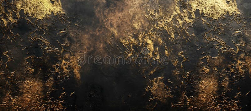 Black Gold Rusty Iron Wall Texture Background Stock Illustration ...
