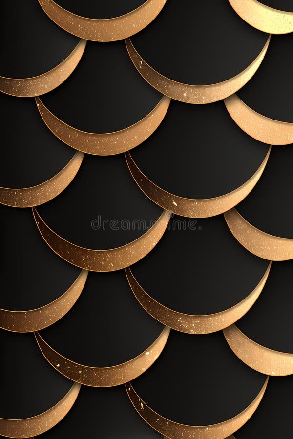 Black and Gold Scales Pattern Abstract Background. Wallpaper, Backdrop ...