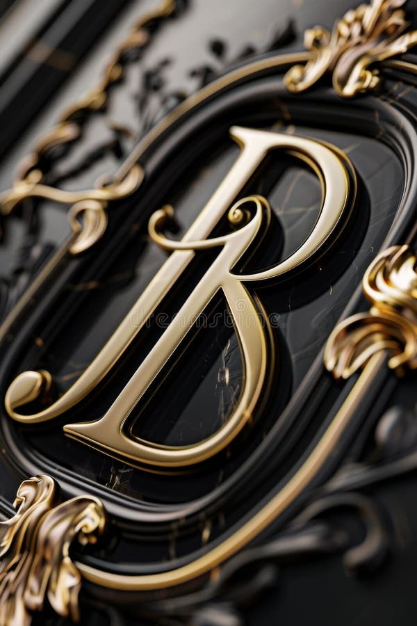 Black Gold Sign Featuring Letter B Stock Photos - Free & Royalty-Free ...