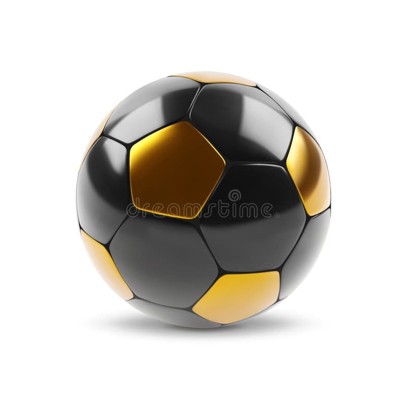 Black and gold soccer ball stock vector. Illustration of symbol - 272249944