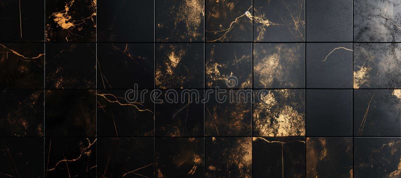 Black Gold Texture Checkered Marble Wall Background, Box Stock ...