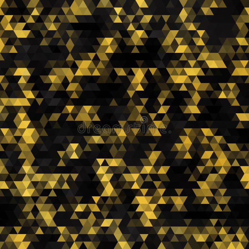 Black and Gold Triangle Background. Geometric Design. Polygonal Style ...