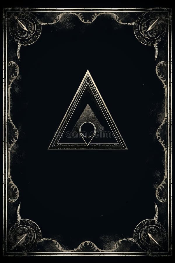 A Triangle with an Eye in the Middle on a Black Background Stock ...
