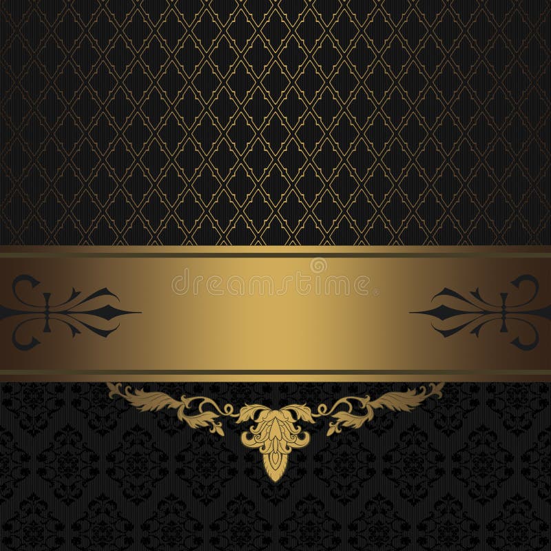Black and Gold Vintage Background. Stock Illustration - Illustration of ...