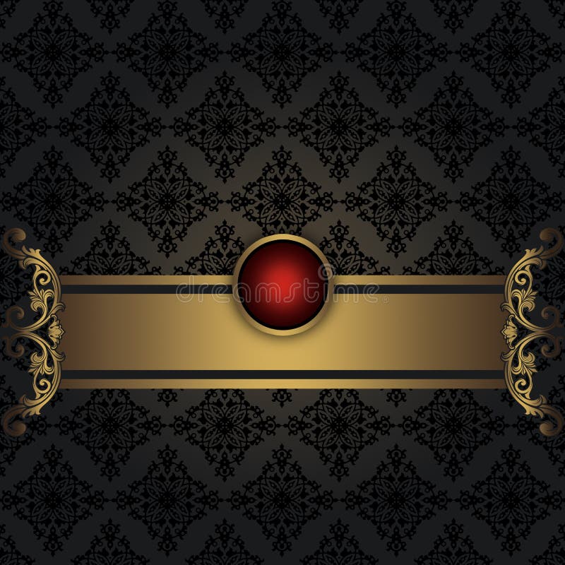Black and Gold Vintage Background. Stock Illustration - Illustration of ...