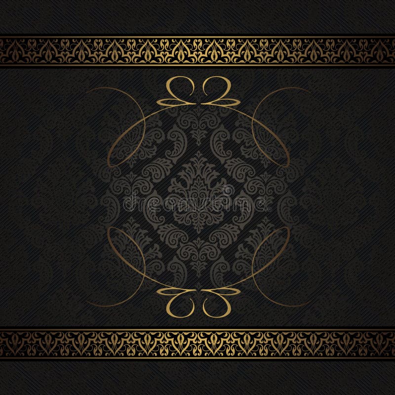 Black and Gold Vintage Background. Stock Illustration - Illustration of ...