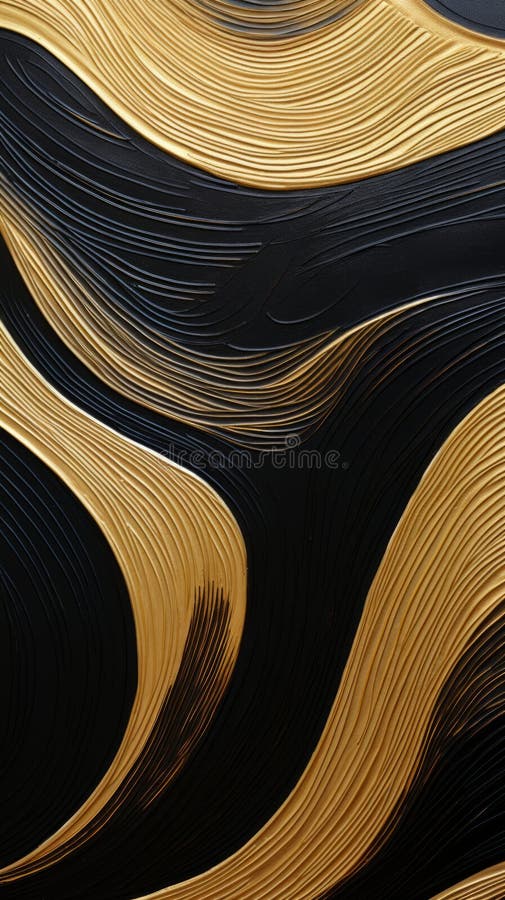 Black and Gold Wavy Lines stock image. Image of vibrant - 315326799