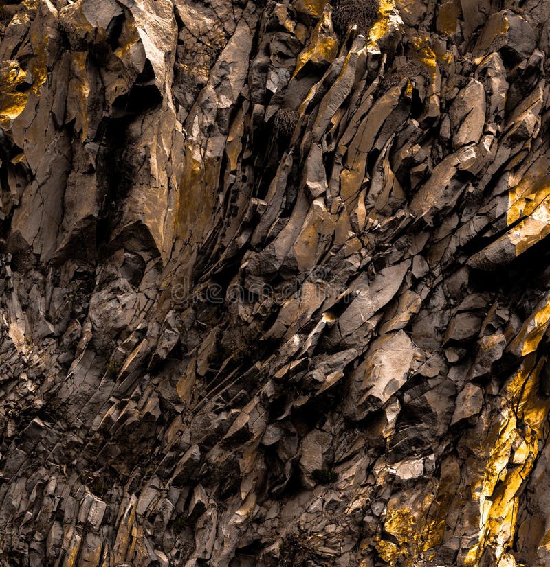 Black, Golden Rock Background - Stone Texture Stock Image - Image of ...