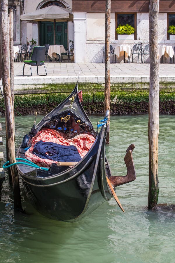Black Gondola Waiting stock photo. Image of travel, european - 38398804