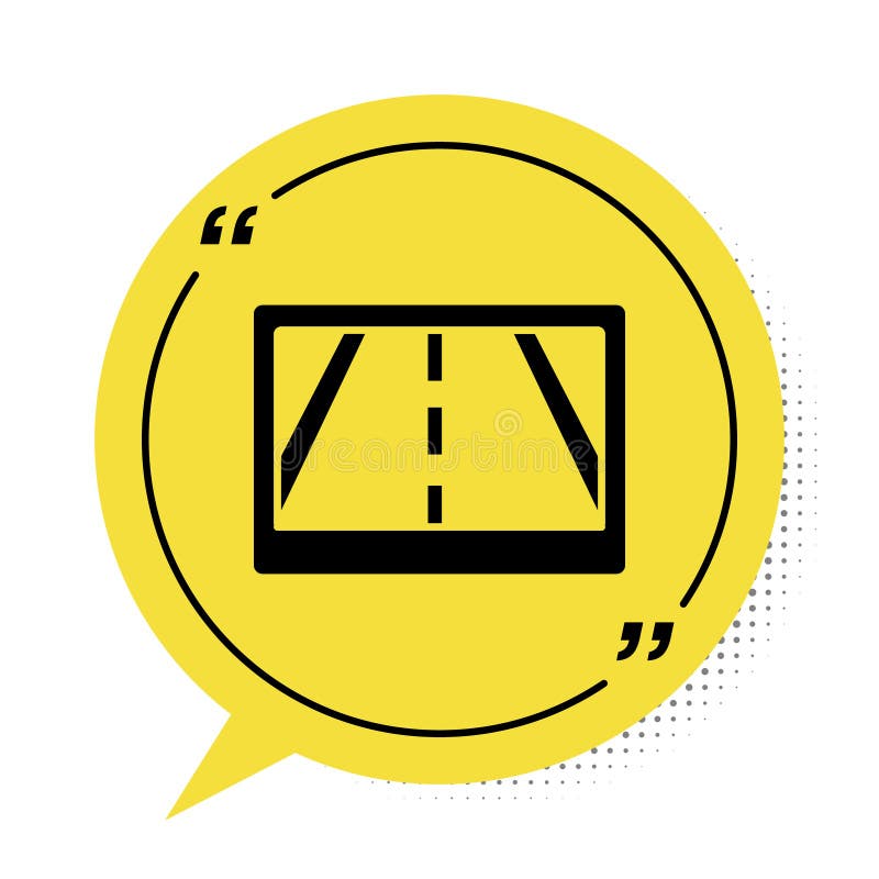 Black Gps Device with Map Icon Isolated on White Background. Yellow ...