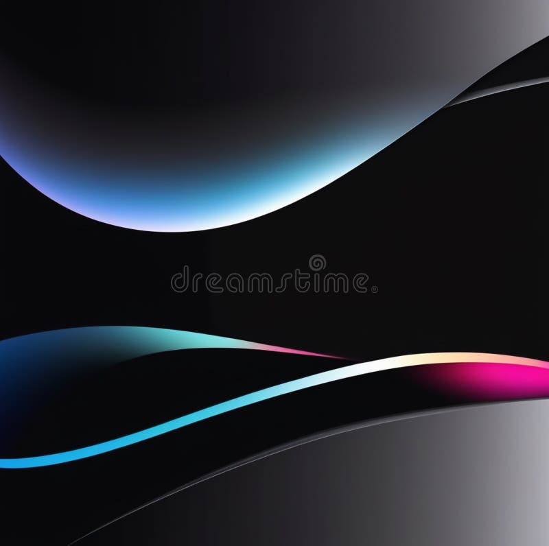 Black Gradient Background with Curves Has a Bokeh Effect Stock ...