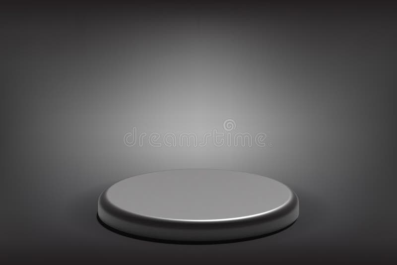 Black Gradient Background Vector with Pedestal Stage Stock Illustration ...