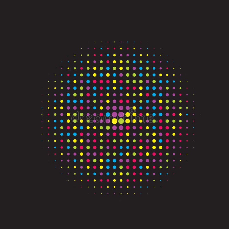 Black Gradient Gradation. Colorful Halftone Illustration. Texture Half ...