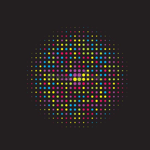 Black Gradient Gradation. Colorful Halftone Illustration. Texture Half ...