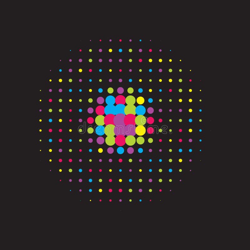 Black Gradient Shape. Colorful Halftone Gradation. Texture Modern. Dot ...